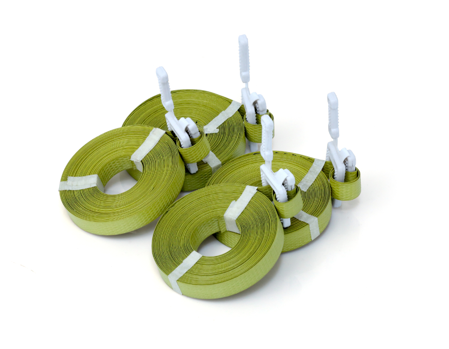 AGU PRE-CUT STRAPPING – 1/2″ X 17′ YELLOW - Adroit Global Vials